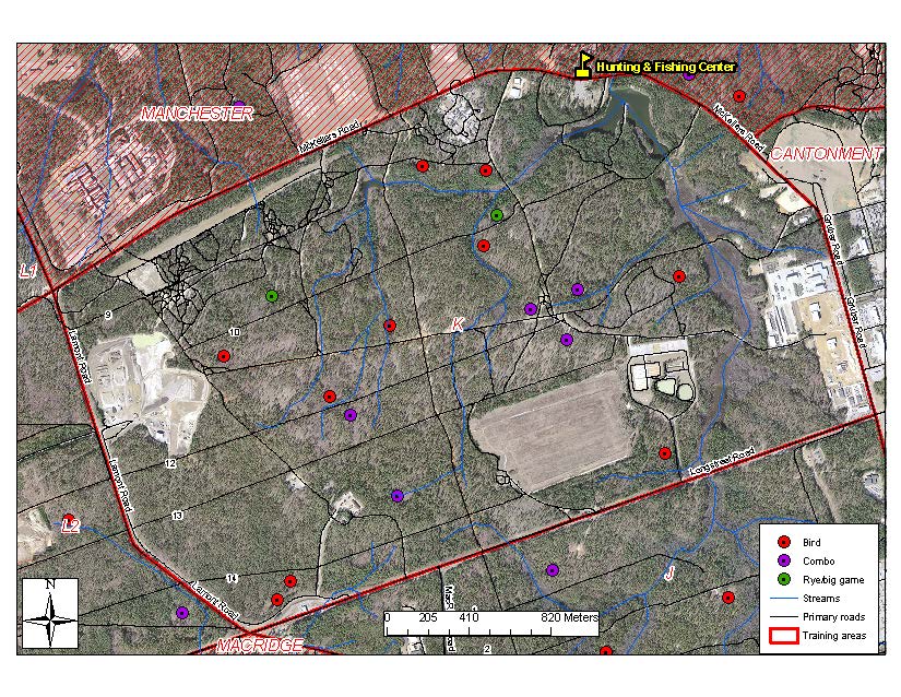 Food Field Locations - Fort Bragg - iSportsman